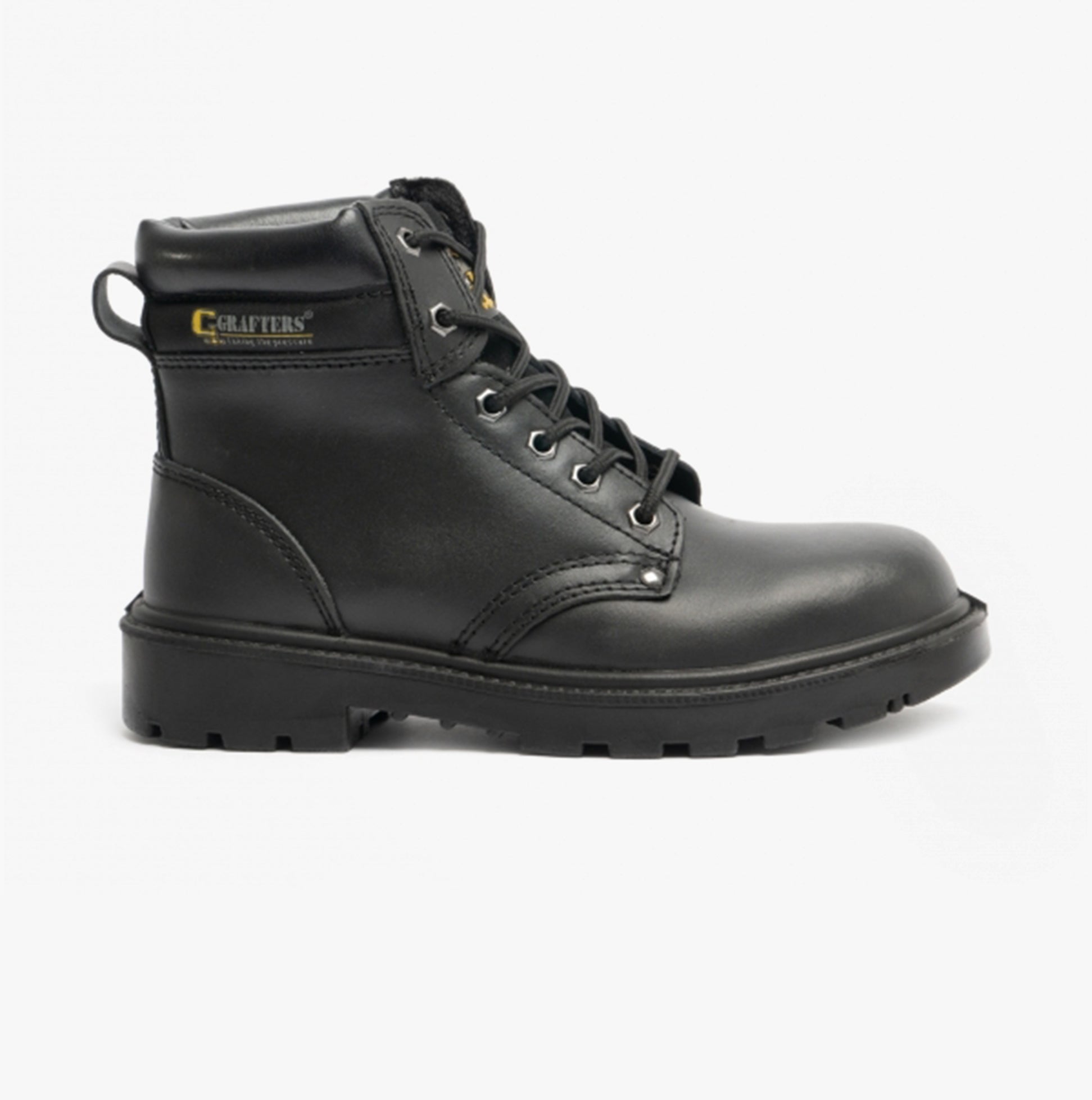 Grafters APPRENTICE Unisex Leather Safety Boots Black | STB – STB.co.uk